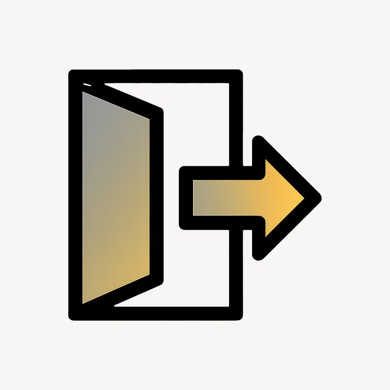 Exit Arrow Black JPG Design Images | Free Photos, PNG Stickers ...