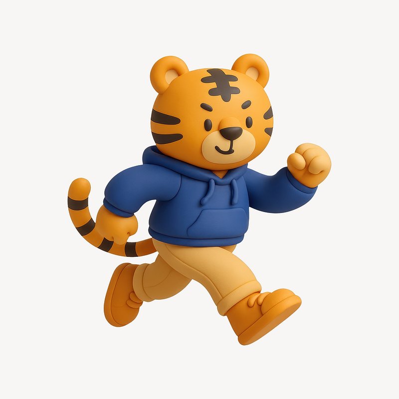 Tiger Run Cute Images | Free Photos, PNG Stickers, Wallpapers ...
