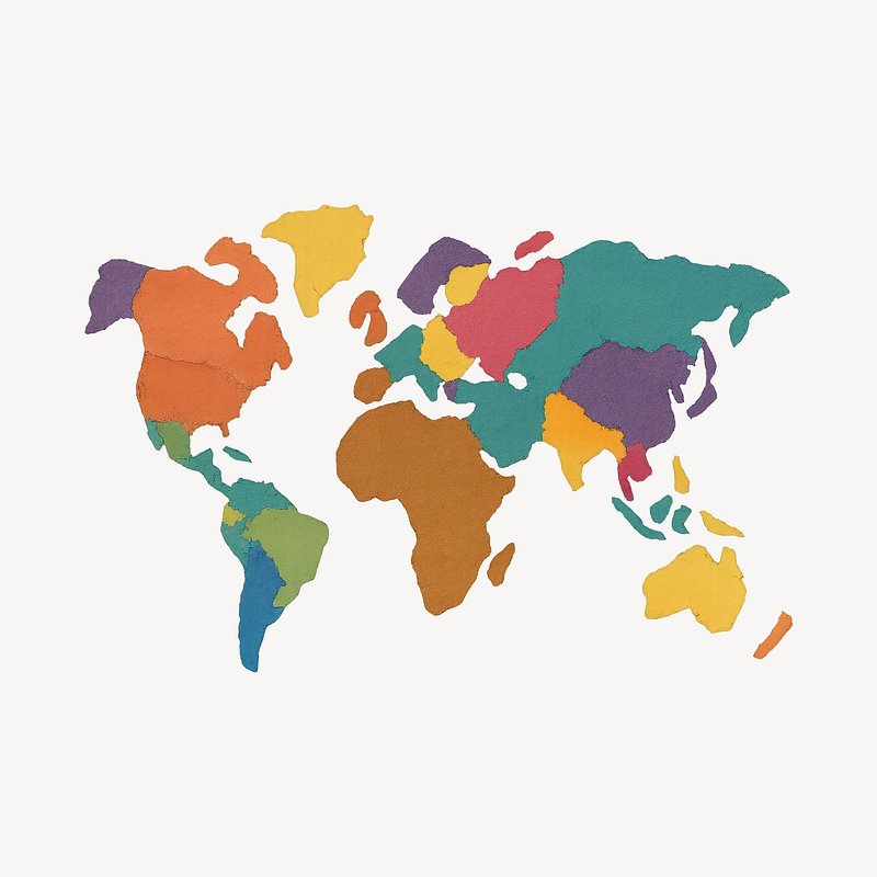 World+map+with+continents Paper Images | Free Photos, PNG Stickers ...
