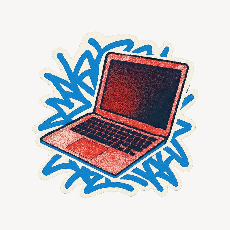 Laptop Sticker Design Digital Images | Free Photos, PNG Stickers ...