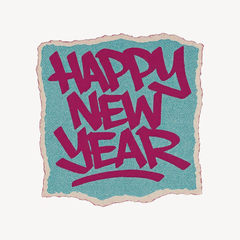Happy New Year Sticker Paper Images | Free Photos, PNG Stickers ...
