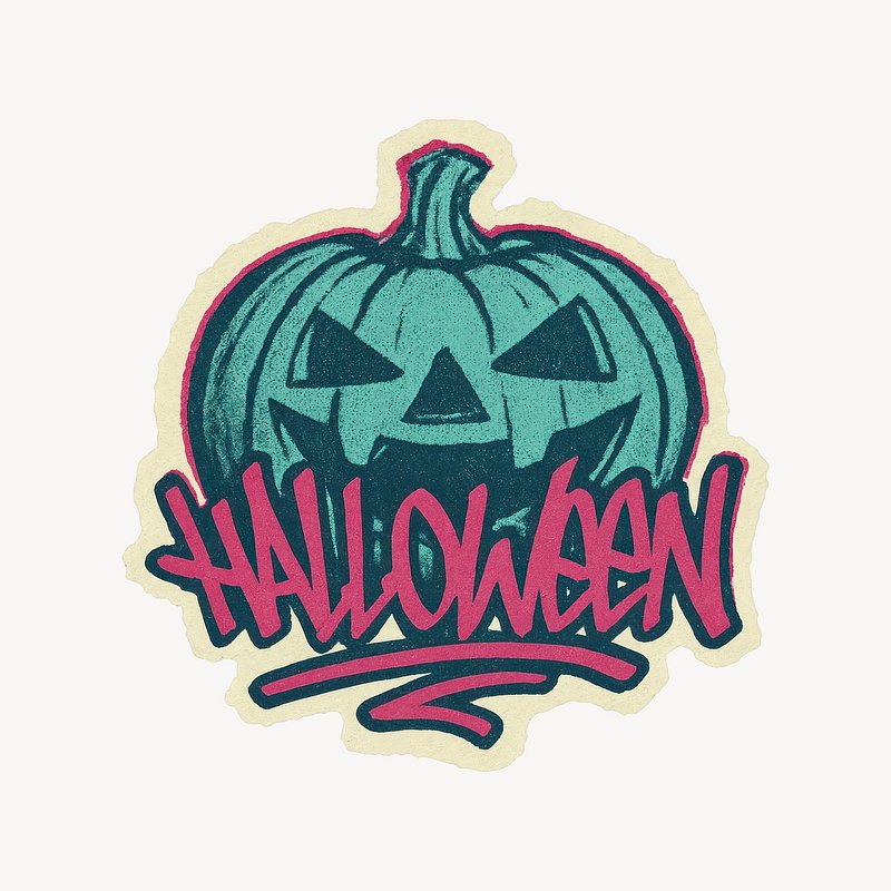 Stickers+halloween Pumpkin Art Images | Free Photos, PNG Stickers ...