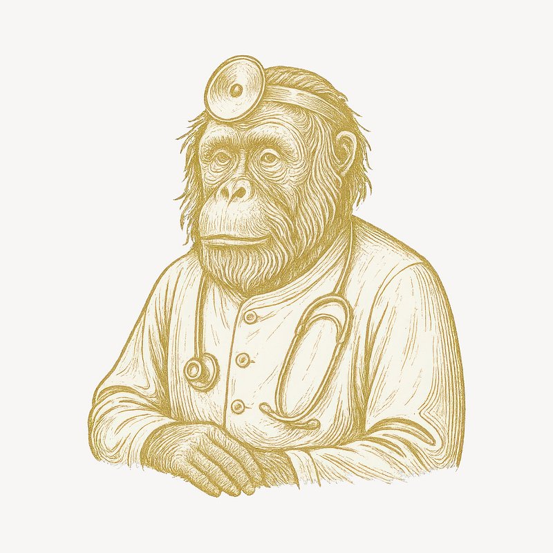 Monkey Animal Textures PNG Shadow Design Images | Free Photos, PNG ...