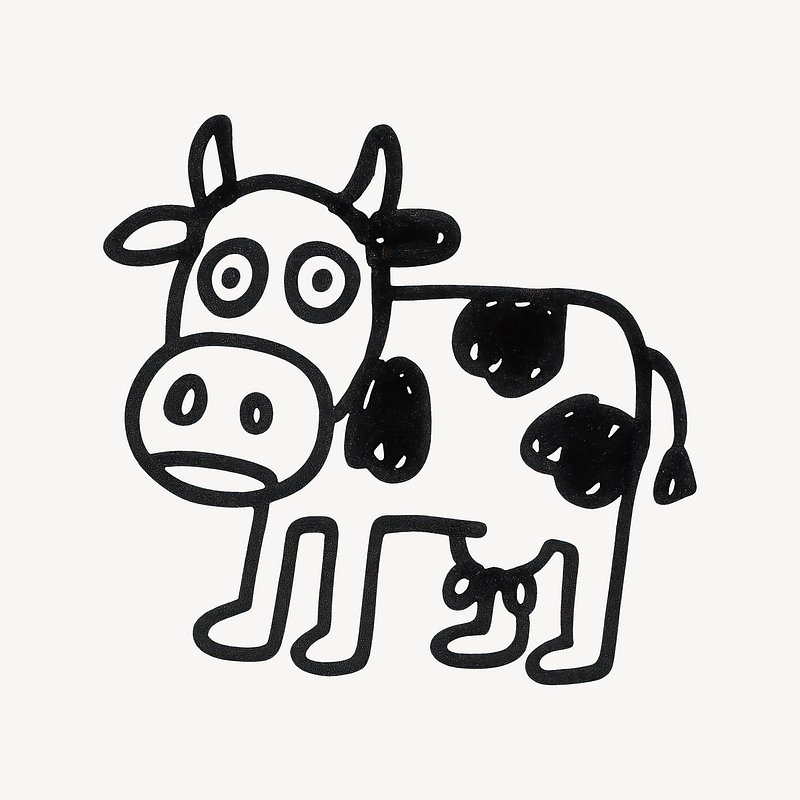 Cow+cartoons Background Cute Design Images | Free Photos, PNG Stickers ...