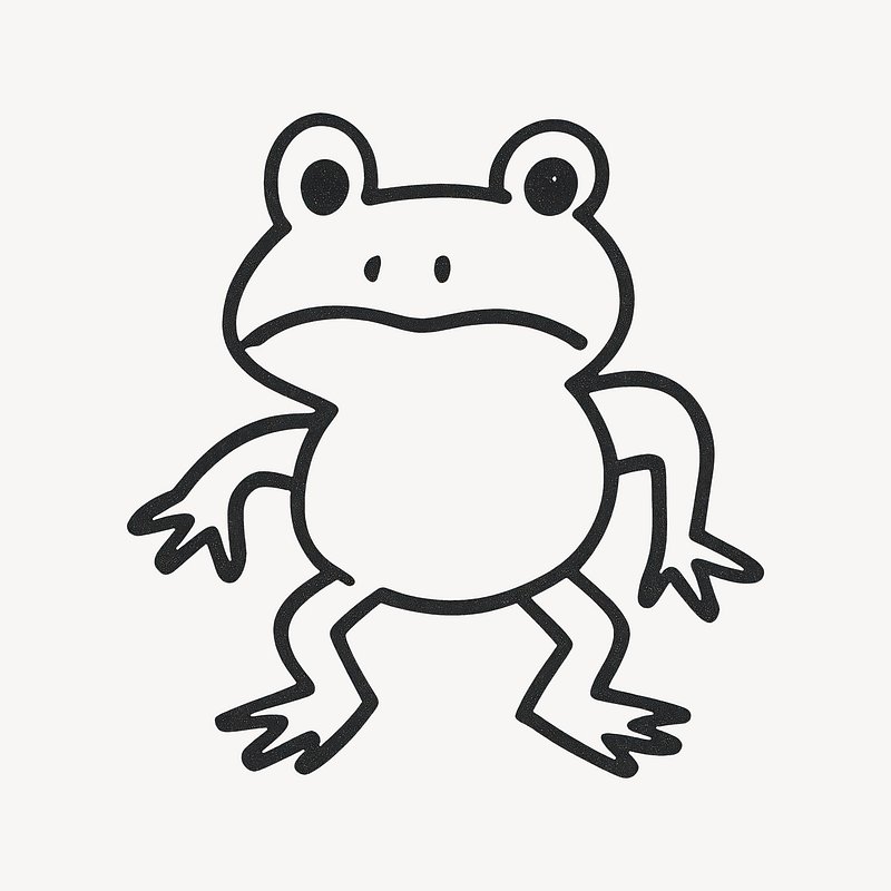 Frog Black And White Drawing Design Images | Free Photos, PNG Stickers ...