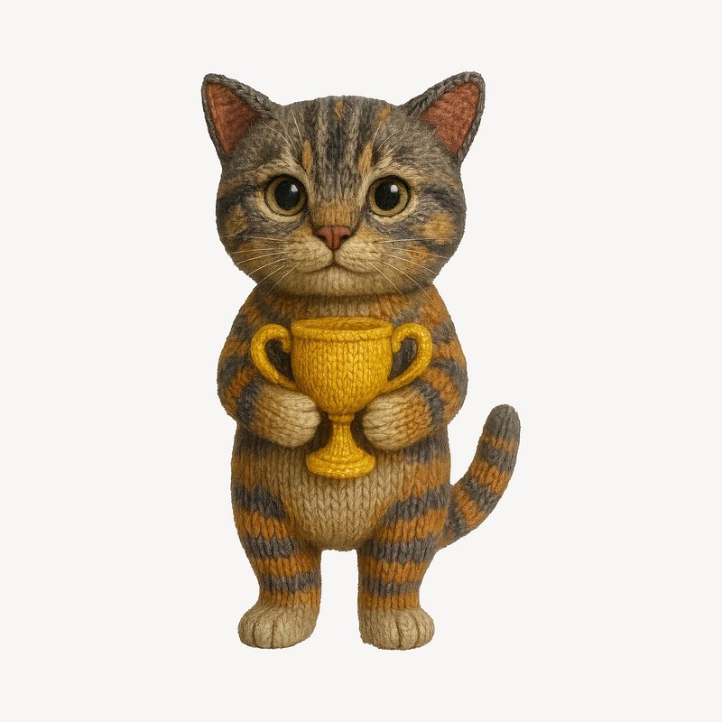 Cat Trophy Design Cute Images | Free Photos, PNG Stickers, Wallpapers ...