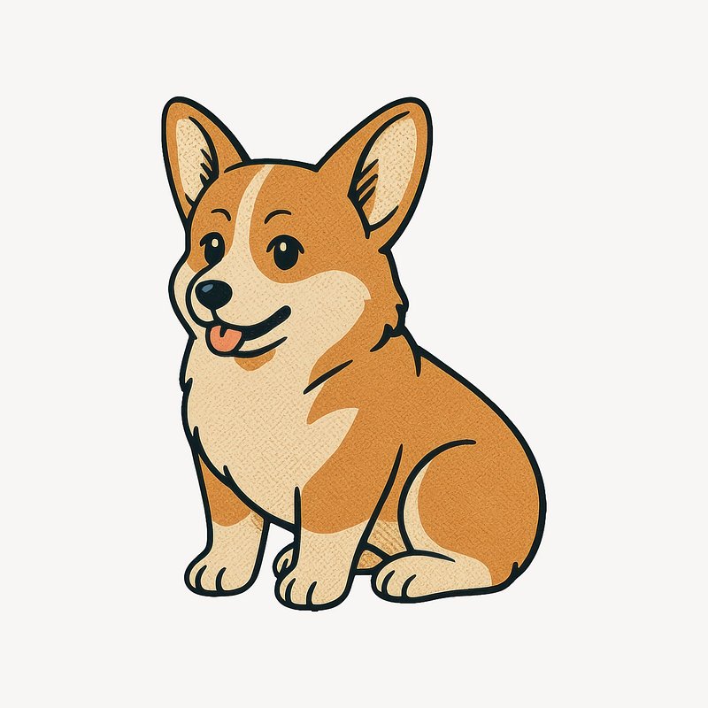 Cartoon Corgi Dog Cute Isolated Color Images | Free Photos, PNG ...