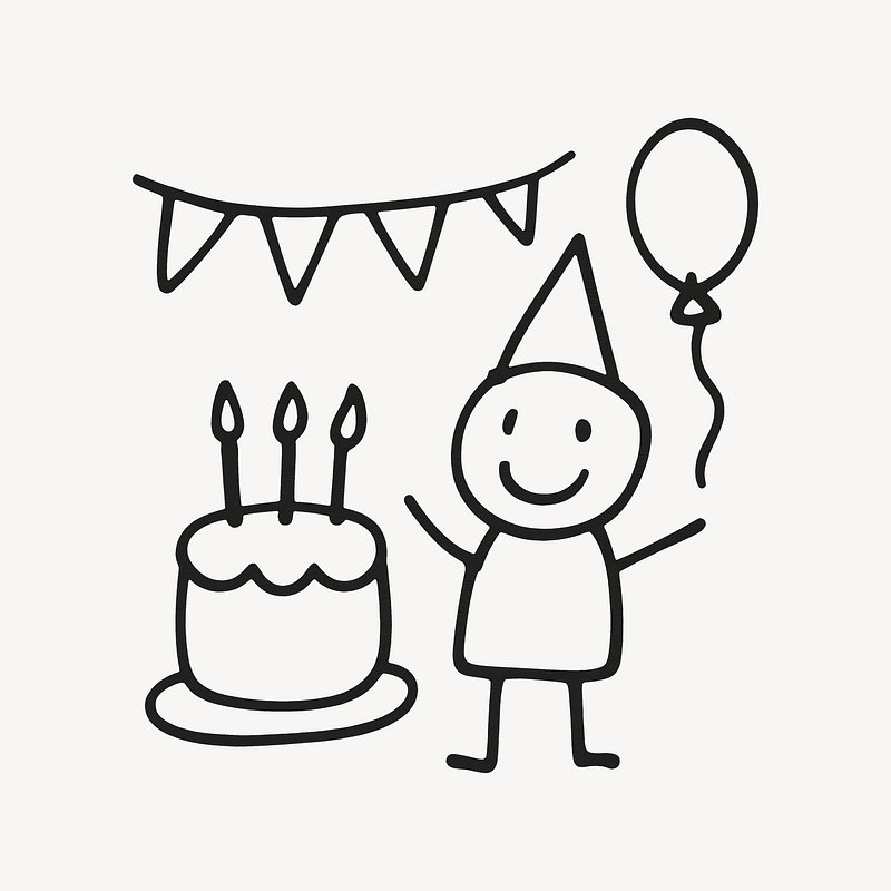 Happy+birthday+stick Cute Images | Free Photos, PNG Stickers ...
