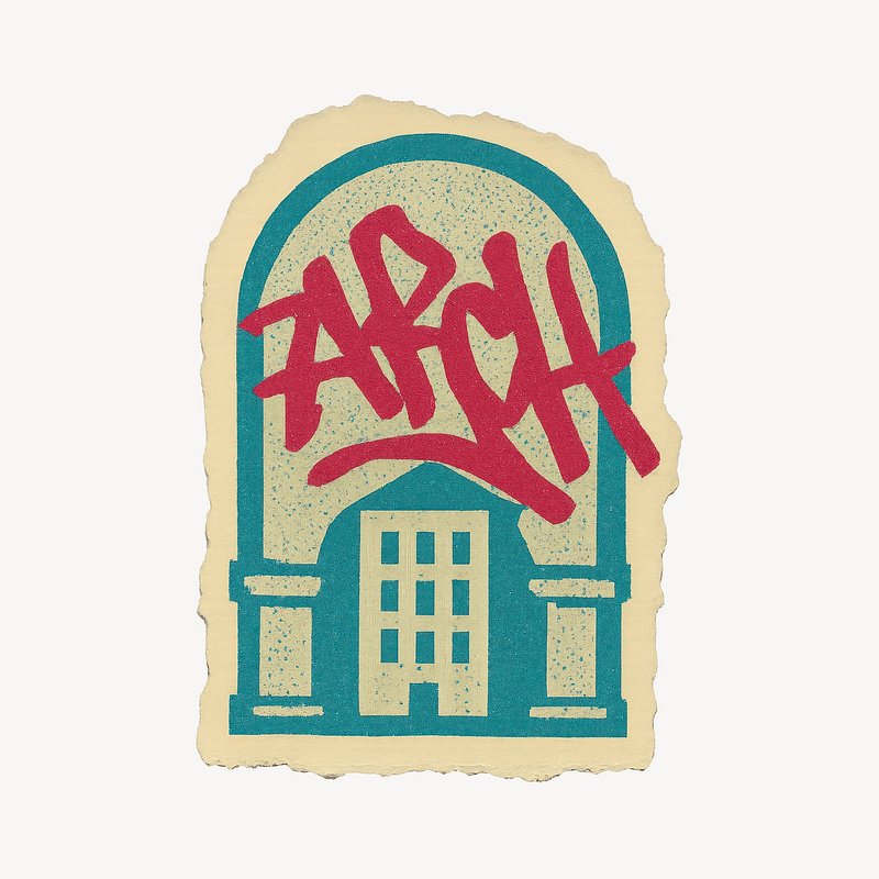 Arch Paper Design Collage Sticker Images | Free Photos, PNG Stickers ...