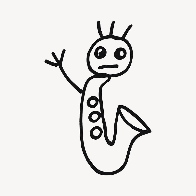 Saxophone+cartoon+drawing Musical Instrument Images | Free Photos, PNG ...