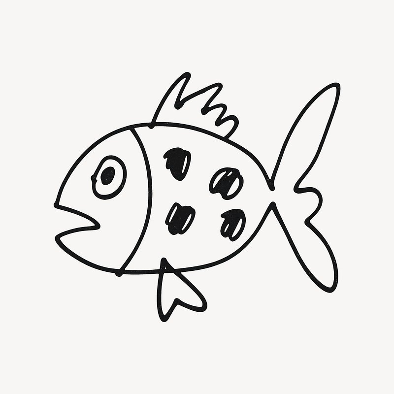 Koi+fish+sketch Isolated Cartoon Images | Free Photos, PNG Stickers ...