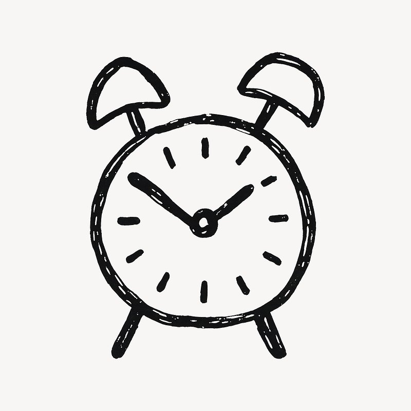 Hand Drawn Clock Transparent Black Background Images | Free Photos, PNG ...