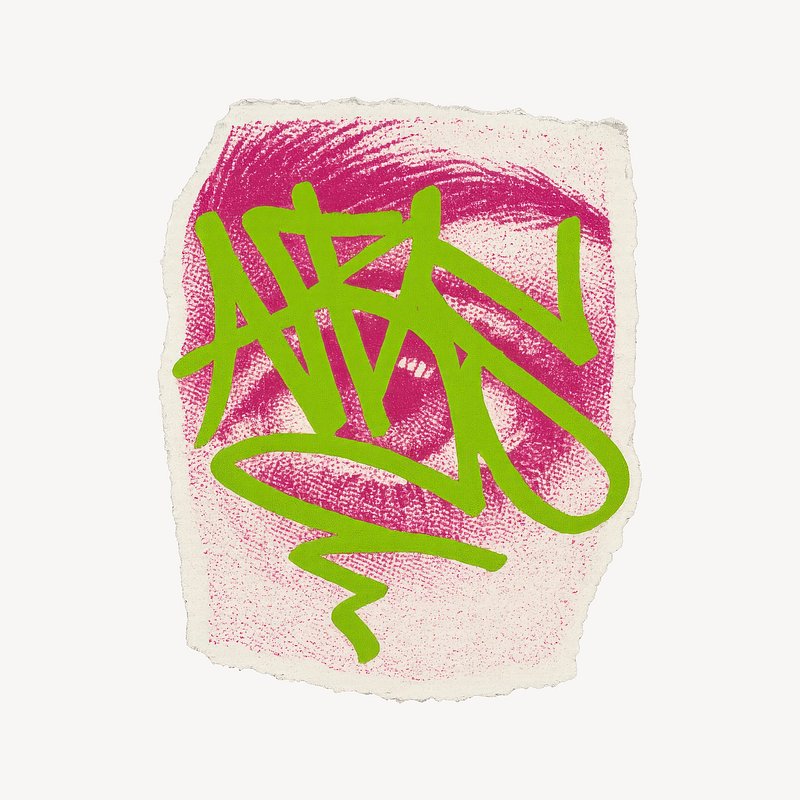 Pink Street Art PNG Paper Transparent Images | Free Photos, PNG ...