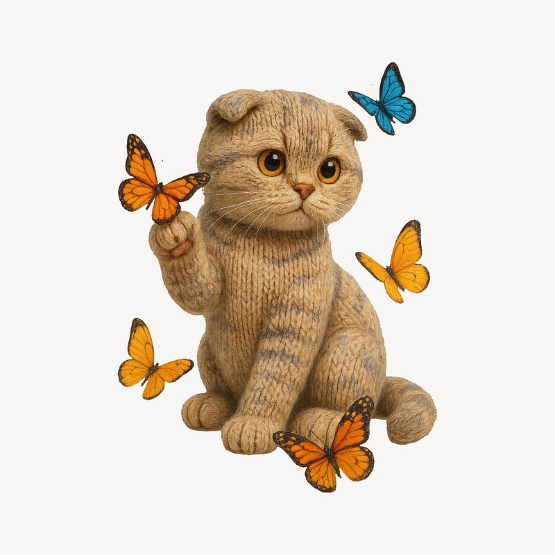 Knitted Cat Isolated Images | Free Photos, PNG Stickers, Wallpapers ...