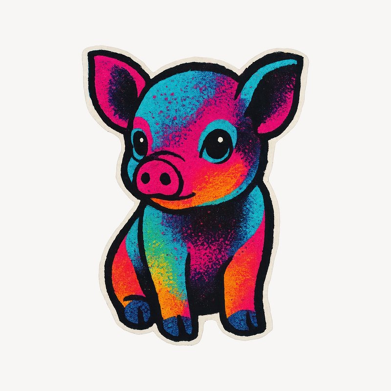 Pig+sticker Art Images | Free Photos, PNG Stickers, Wallpapers ...