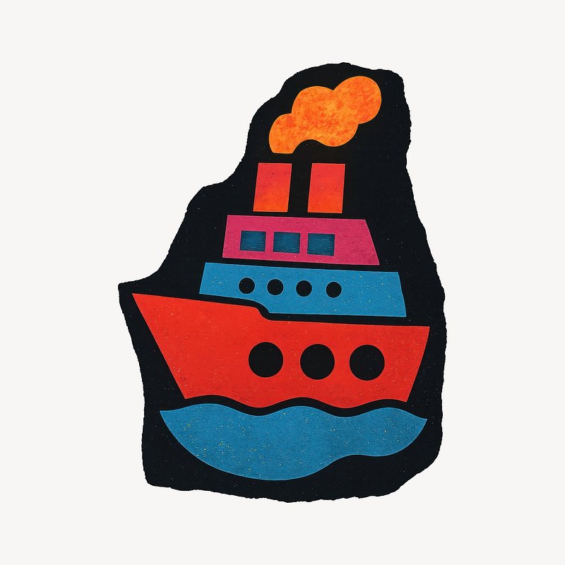 Ship Sticker Design Background Cartoon Border Images | Free Photos, PNG ...