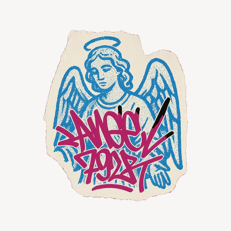 Pink Street Art PNG Paper Sticker Images | Free Photos, PNG Stickers ...