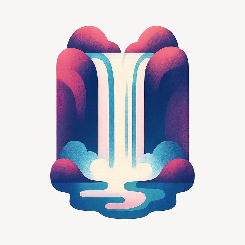 Waterfall+drawing Nature Images | Free Photos, PNG Stickers, Wallpapers ...