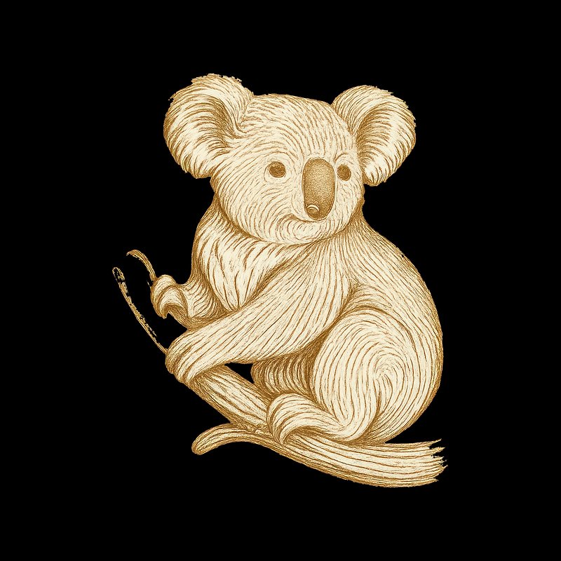Koala Illustrated Background PNG Design Texture Images | Free Photos ...