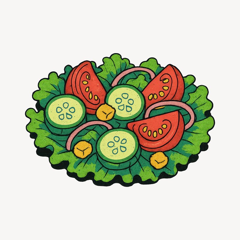 Vegetables+drawing+on+plate Art Images | Free Photos, PNG Stickers ...