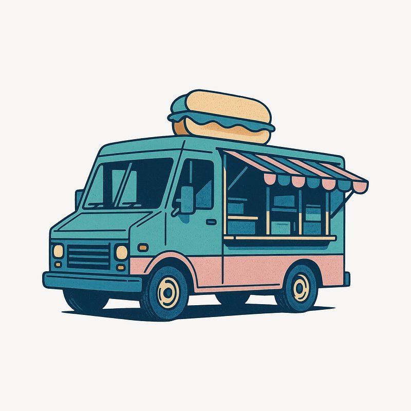 Yellow Truck Retro PNG Cartoon Images | Free Photos, PNG Stickers ...