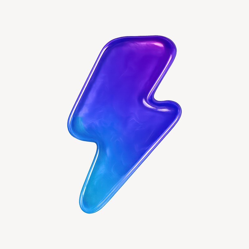 3d Icon Lightning Gradient Images | Free Photos, PNG Stickers ...