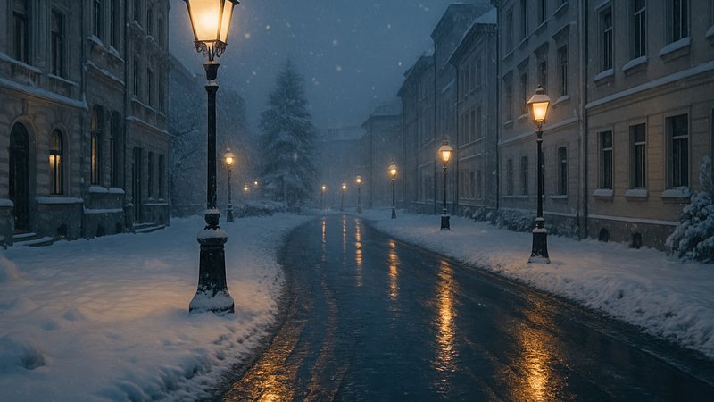 Snow Street Urban Winter City Wallpaper Images | Free Photos, PNG ...