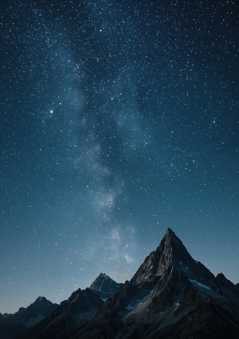 Silhouette Of A Mountain Peak Wallpaper Sky Images | Free Photos, PNG ...