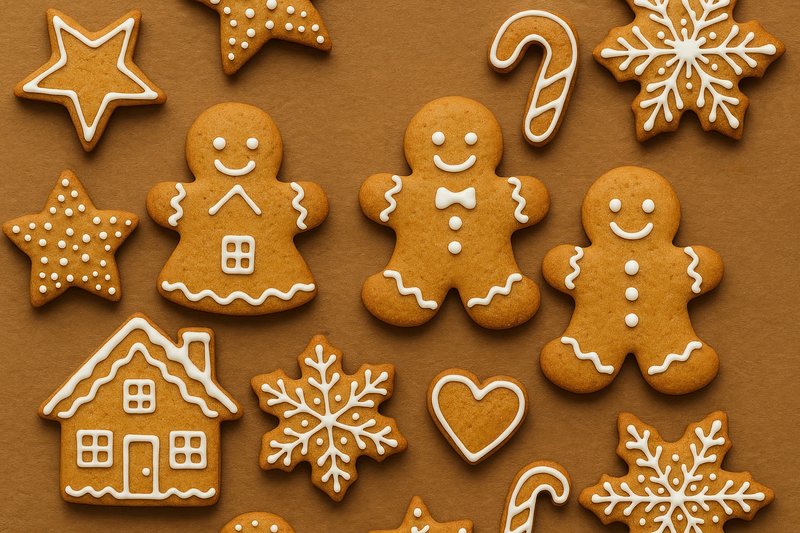 Christmas Wallpaper Gingerbread Celebration Cookie JPEG Images | Free ...