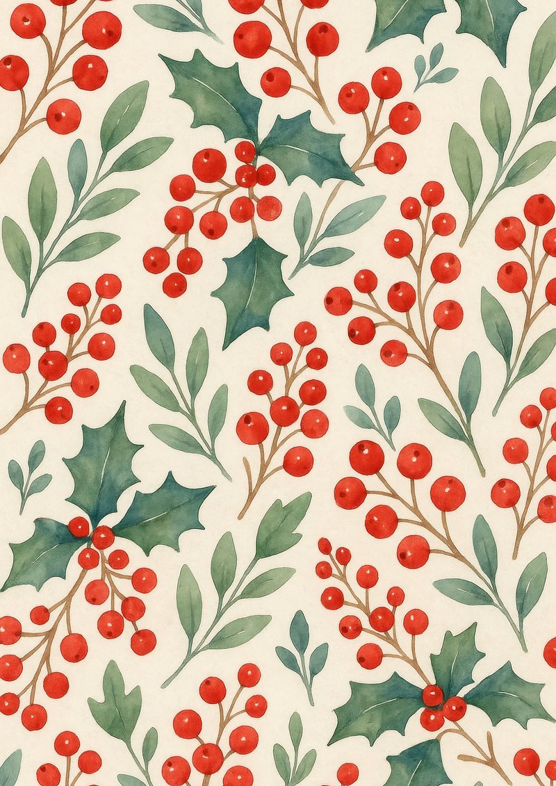 Holly Botanical Leaf Wallpaper Pattern Design Images | Free Photos, PNG Stickers, Wallpapers ...
