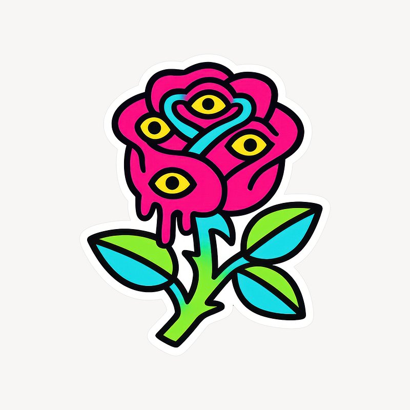 Rose Outline Cartoon Images | Free Photos, PNG Stickers, Wallpapers ...