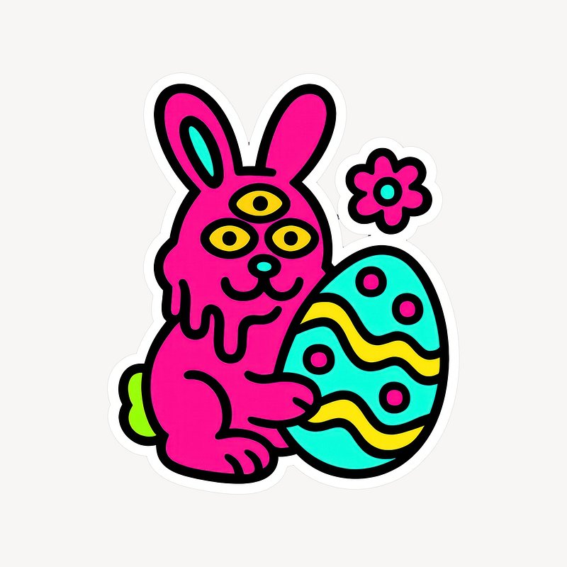 Neon+bunny Cartoon Images | Free Photos, PNG Stickers, Wallpapers ...