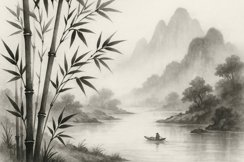 Misty Art Background Scenery Watercolor Images | Download Free Design ...