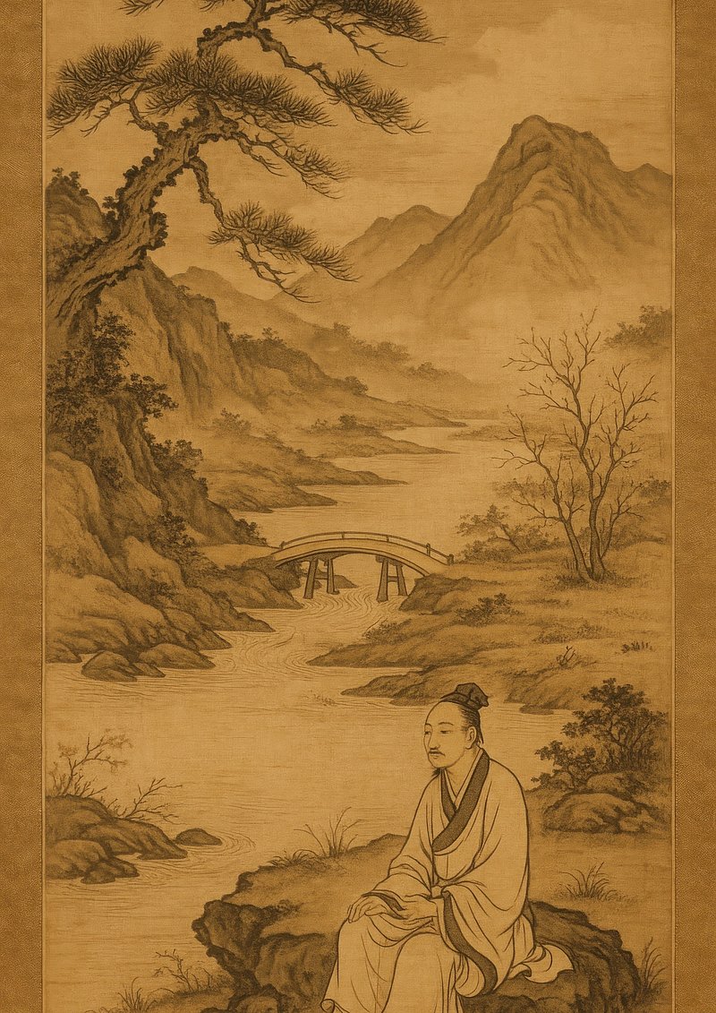 Ancient River Scenery Mountain Illustration Images | Free Photos, PNG ...