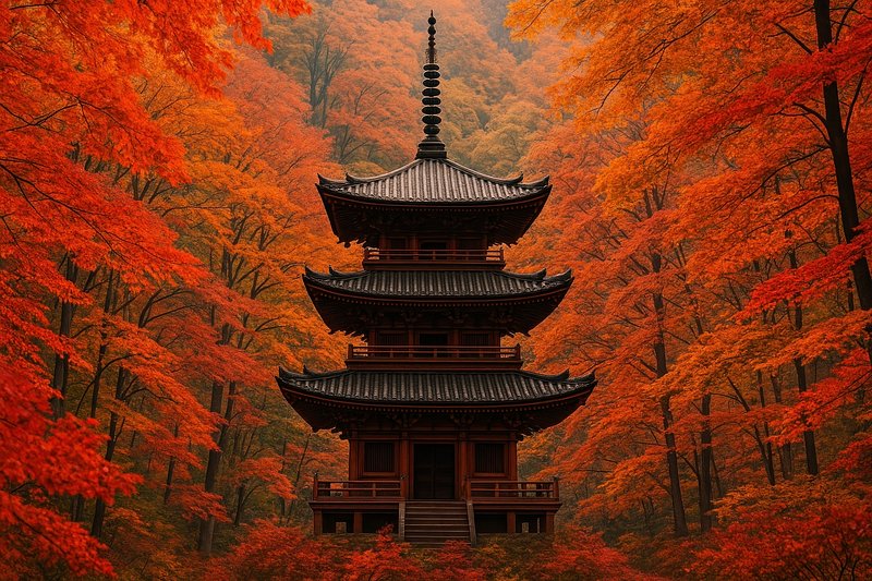 Japanese Forest Mobile Architecture Scenery Images | Free Photos, PNG ...