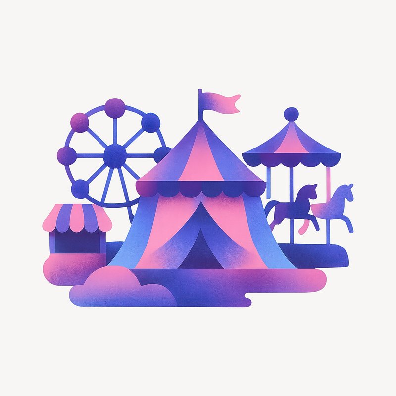 Illustrated+carnival+scene Art Images | Free Photos, PNG Stickers ...