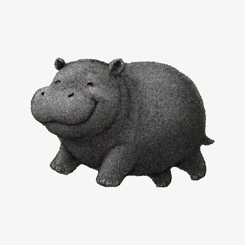 Hippopotamus Cartoon Animal Isolated Images | Download Free Design ...