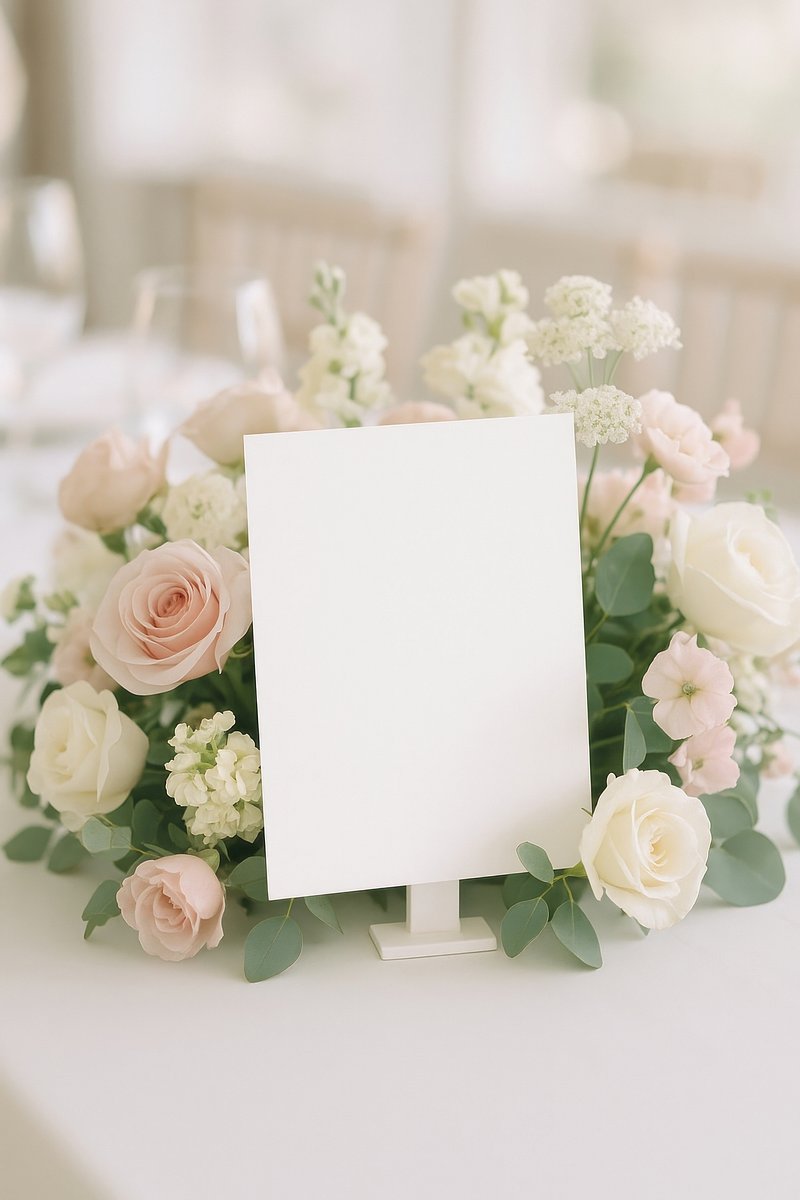 Table Roses Mockup Floral Wedding Images | Free Photos, PNG Stickers ...