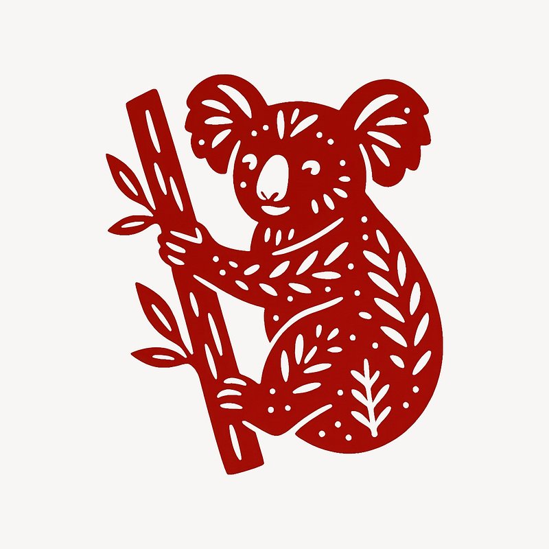 Koala Illustrated Background PNG Design Animal Images | Free Photos ...