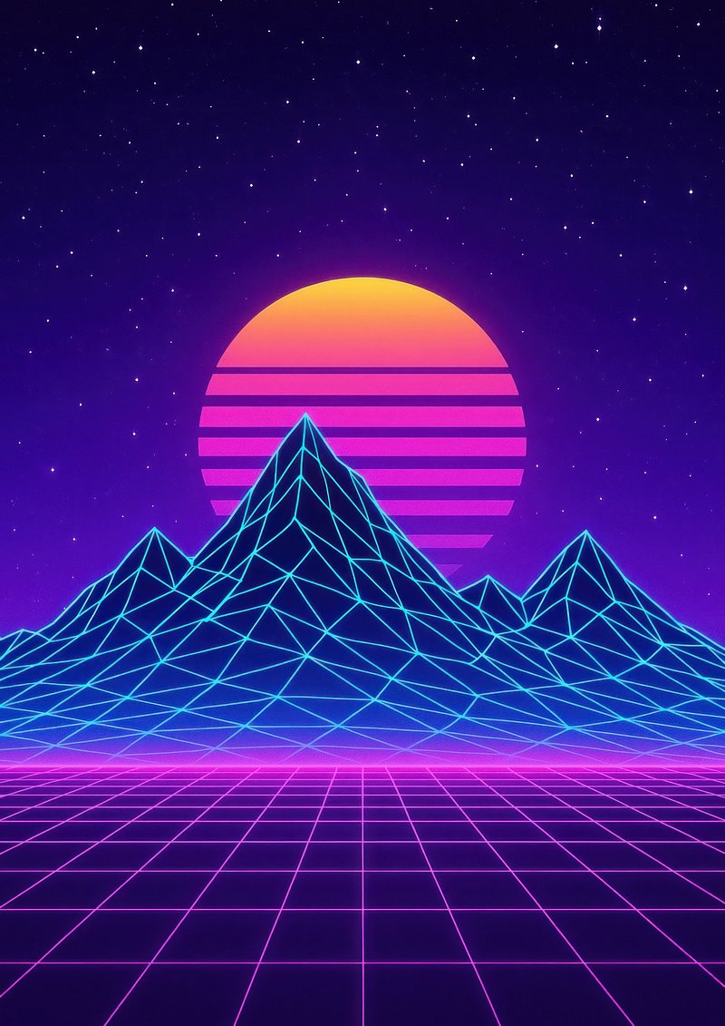 Mountain With Sunset Wallpaper Grid Art Digital Images | Free Photos ...