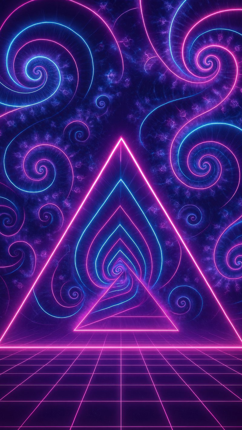 Neon Triangle Pattern Glowing Images | Free Photos, PNG Stickers ...
