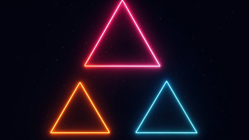 Wallpaper Triangle Pattern Neon Design Glowing Images | Free Photos ...