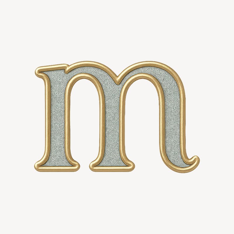 Elegant metallic letter design | Free Photo Illustration - rawpixel