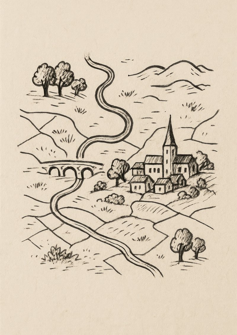 Village+sketch Paper JPG Landscape Images | Free Photos, PNG Stickers ...