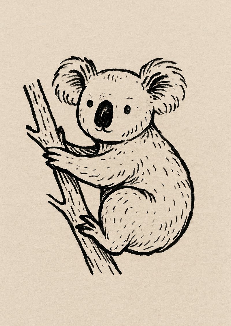 Koala Wallpaper Art Soft Paper Images | Download Free Design Resources ...