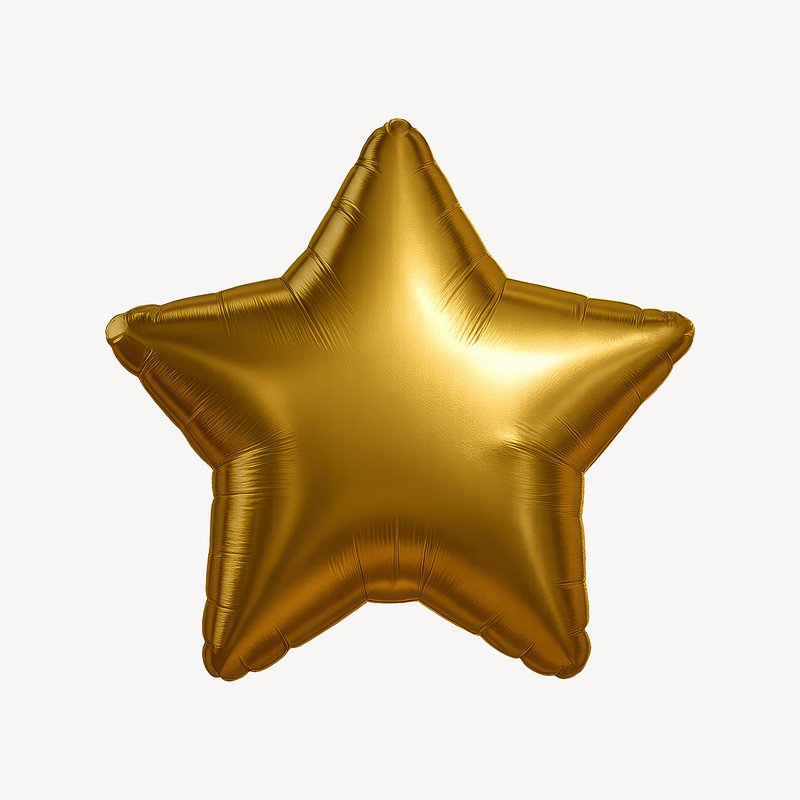 PNG Golden star balloon illustration | Free PNG - rawpixel