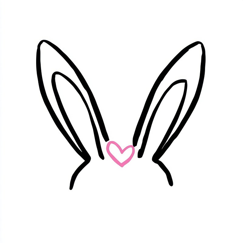 Simple+bunny+outline Cute Images | Free Photos, PNG Stickers ...