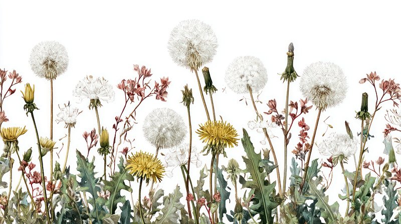 Flower Theme Border PNG Transparent Desktop Wallpaper Images | Free ...