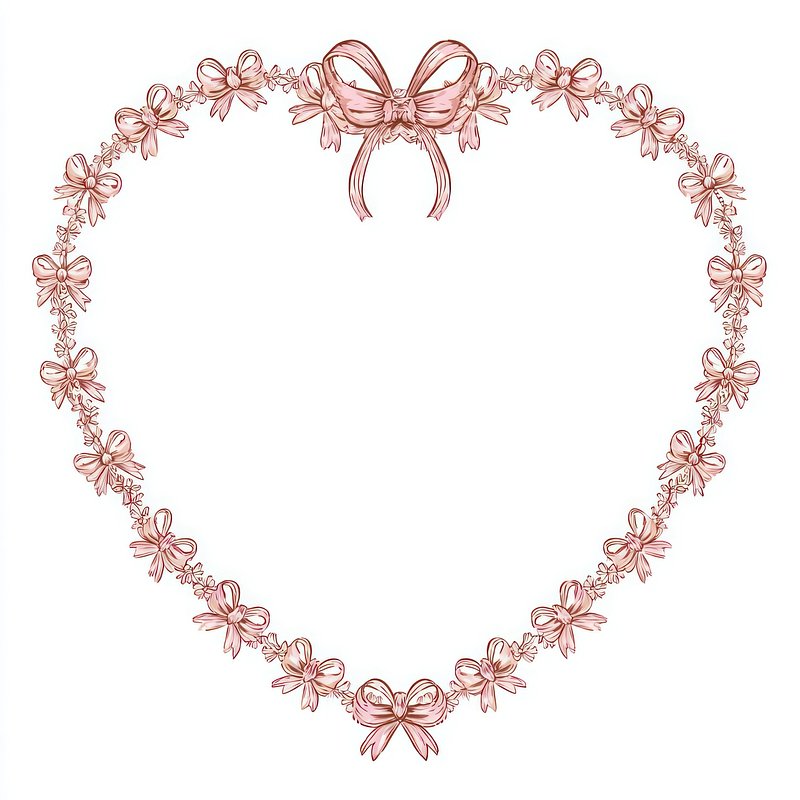 Romantic+floral+ribbon+illustration PNG Border Images | Free Photos ...