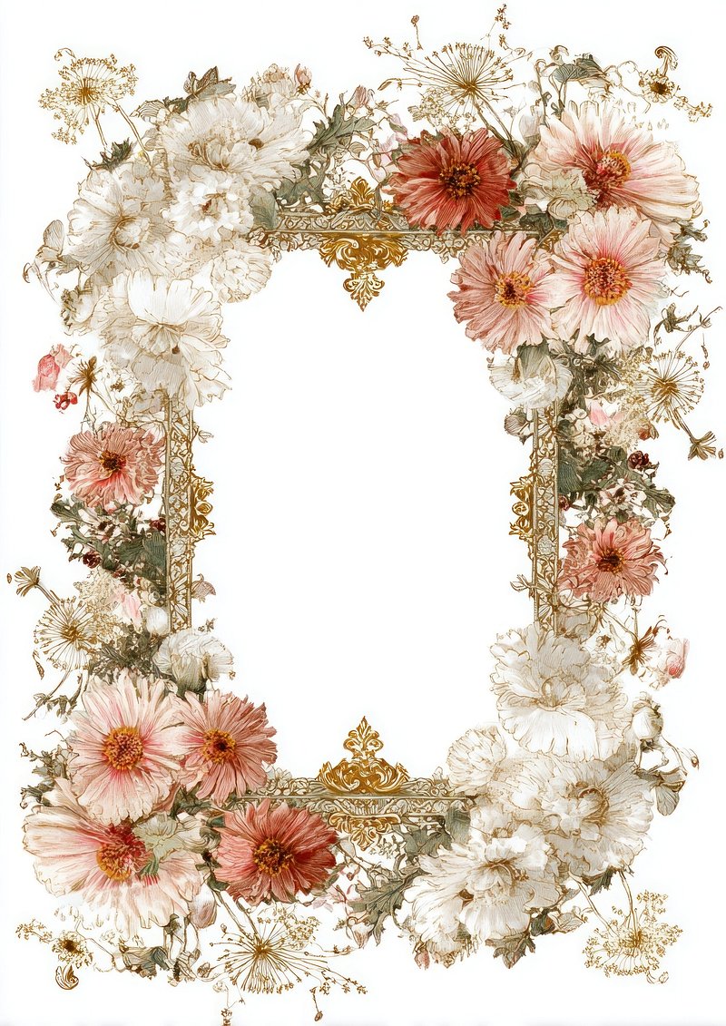 Victorian Floral Border Decorative Design Background Images | Free ...